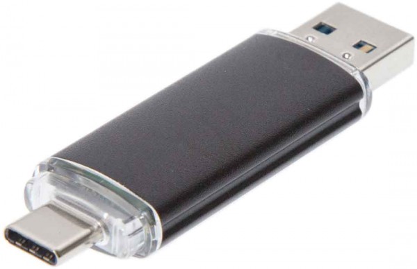 USB-Stick Shell Duo mit Typ C | mediabit – Ihr Werbeartikel ...